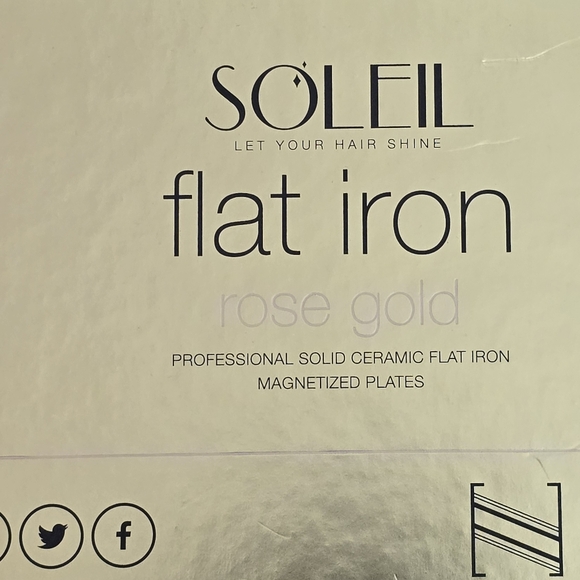 soleil | Hair | Soleil Flat Iron Rose Gold Professional Solid Ceramic ...